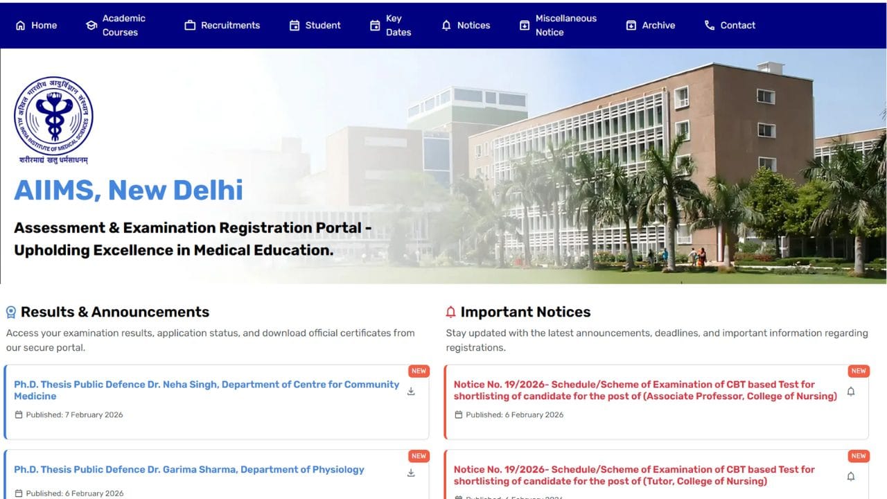AIIMS Paramedical Application Form 2026: Dates, Eligibility, Fees ...